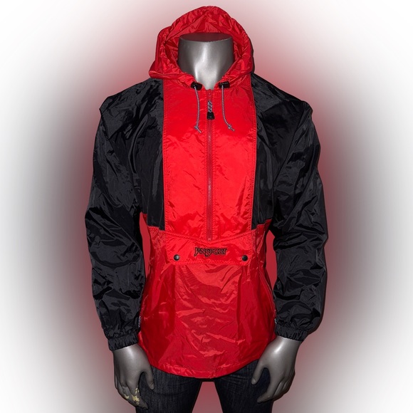 Jansport | Jackets & Coats | Vintage 9s Jansport Mens Large Anorak Half ...